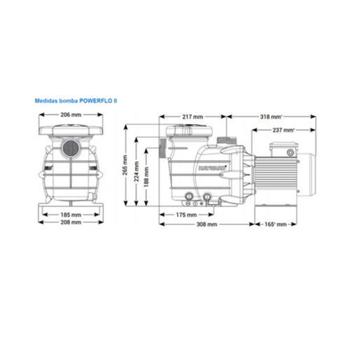 Bomba Hayward Power FLO II | Bombas de filtração para piscinas | VESTATEX