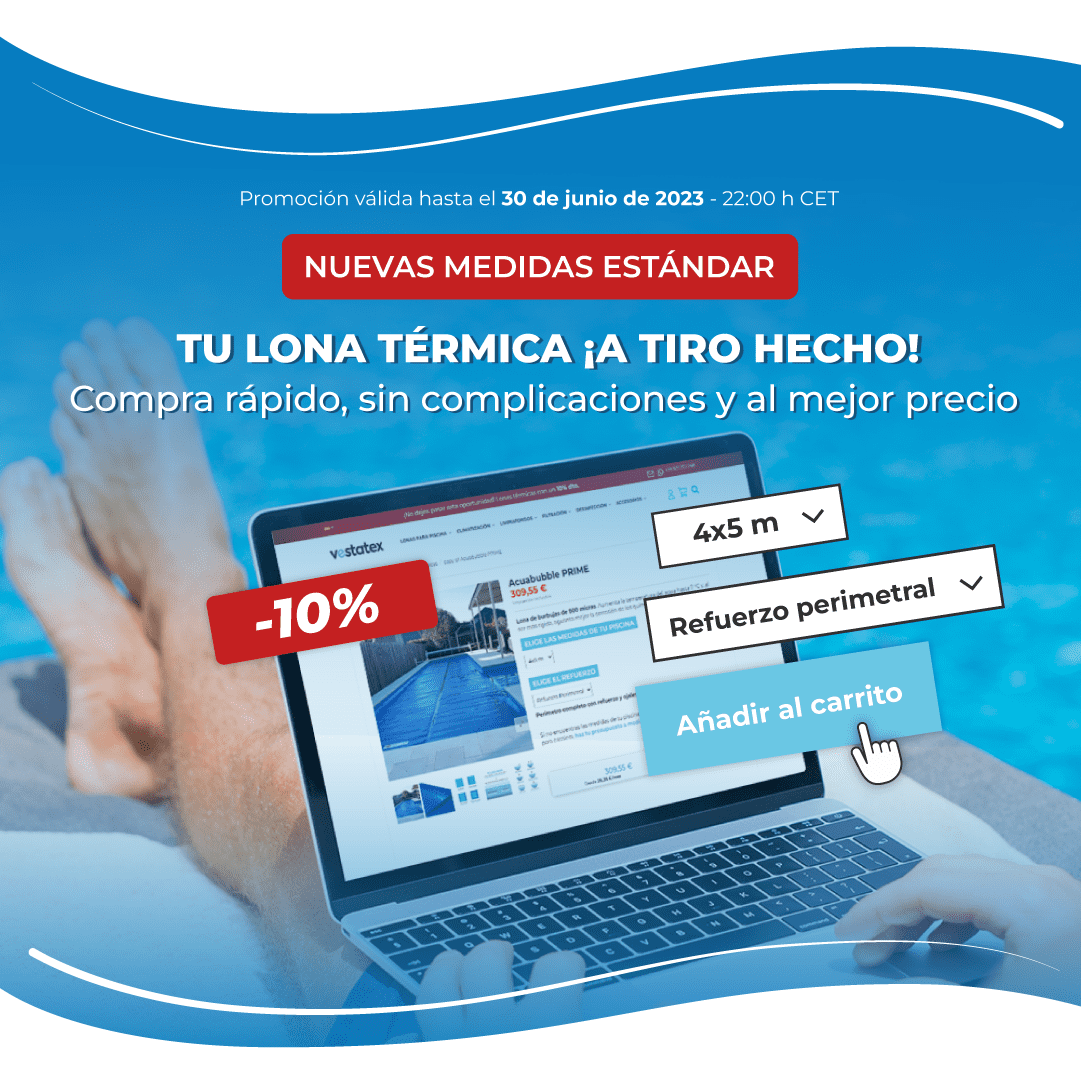 Comprar lona térmica para piscina | Cubiertas de burbujas | AcuaBubble